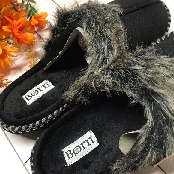 Born | Shoes | Born Boc Slippers Faux Suede Ml Black Slipper | Poshmark